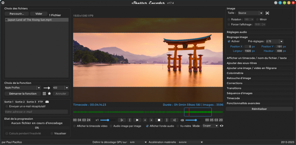 Shutter Encoder - Encodage|Conversion vidéo GRATUIT PC|Mac
