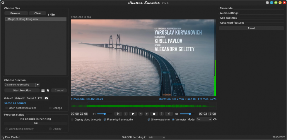 Shutter Encoder - Encoder|Converter video FREE PC|Mac